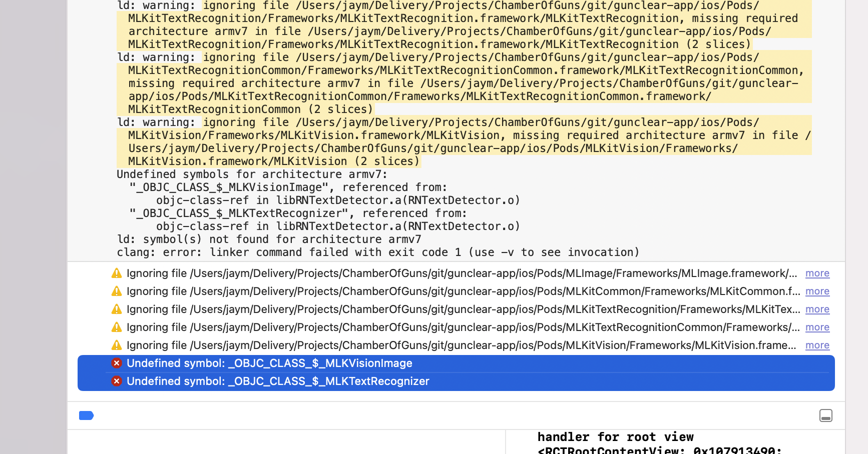 Archive issue with iOS · Issue #4 · ashrithks/rn-text-detector · GitHub