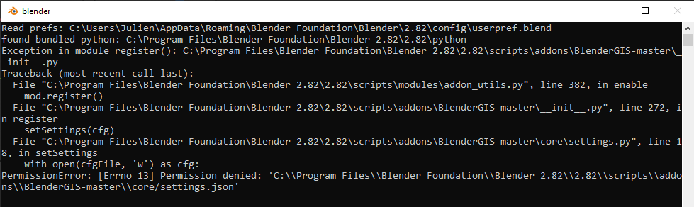 BlenderGIS crash - Pbl GDAL ? · Issue #282 · domlysz/BlenderGIS · GitHub