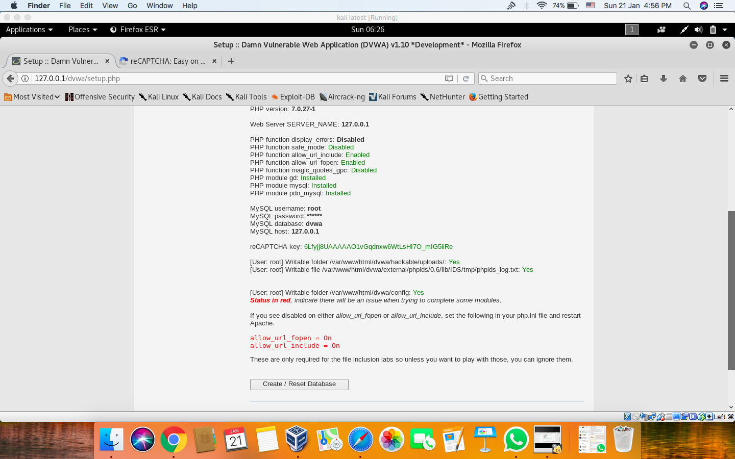 error during dvwa DB setup · Issue #215 · digininja/DVWA · GitHub
