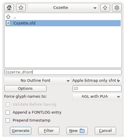 CLI "Generate(...)" bitmap dfont output broken, GUI file->generate OK · Issue #4224 · fontforge ...