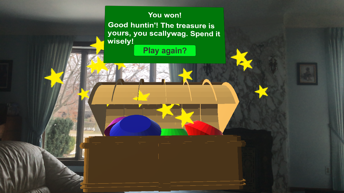 GitHub - SamanthaCBajis/ARTreasureHunt: My first AR application using Unity ARKit Plugin for iOS ...