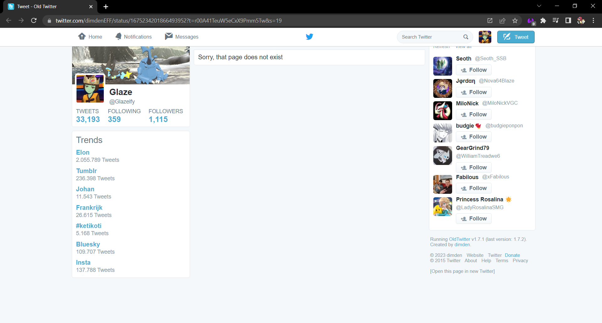 Tweets no longer load · Issue #90 · dimdenGD/OldTwitter · GitHub