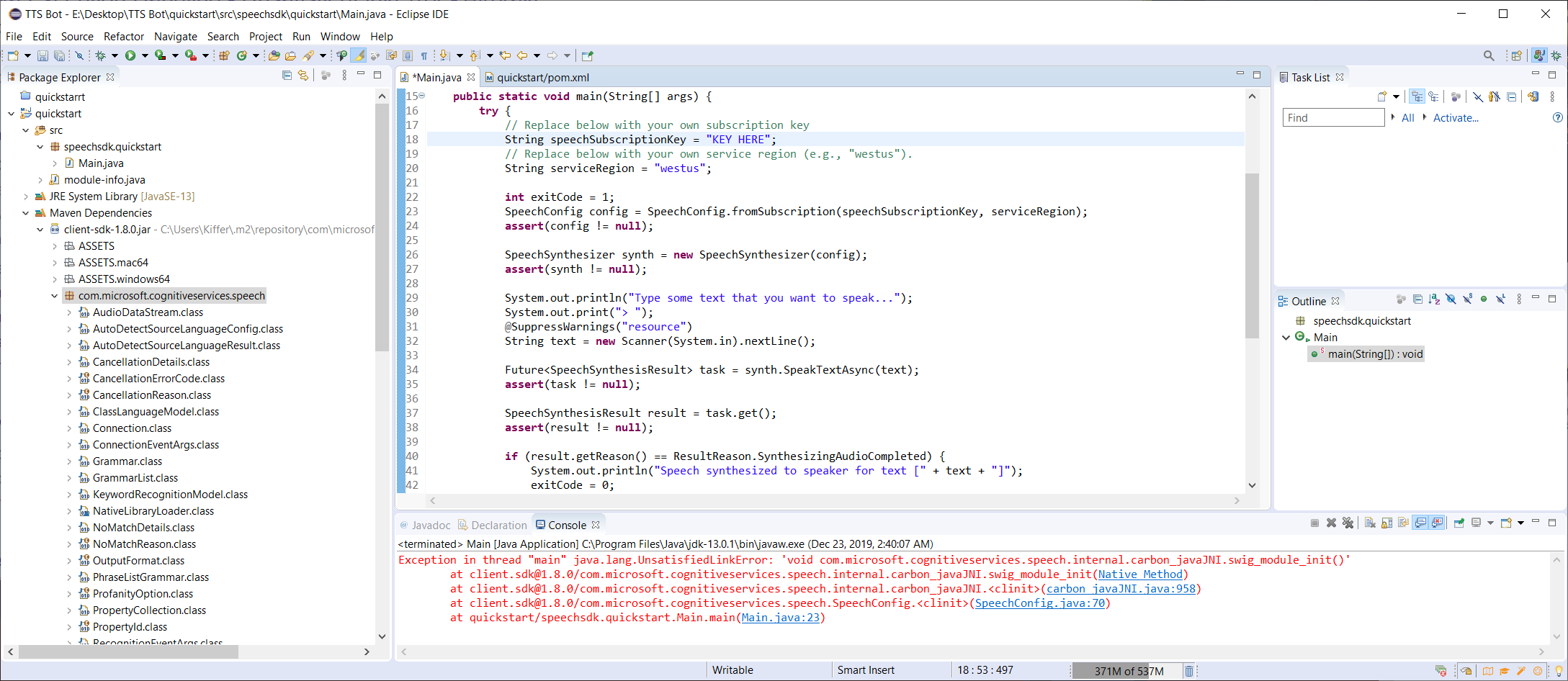 Keep getting UnsatisfiedLinkError and not sure why · Issue #469 · Azure ...