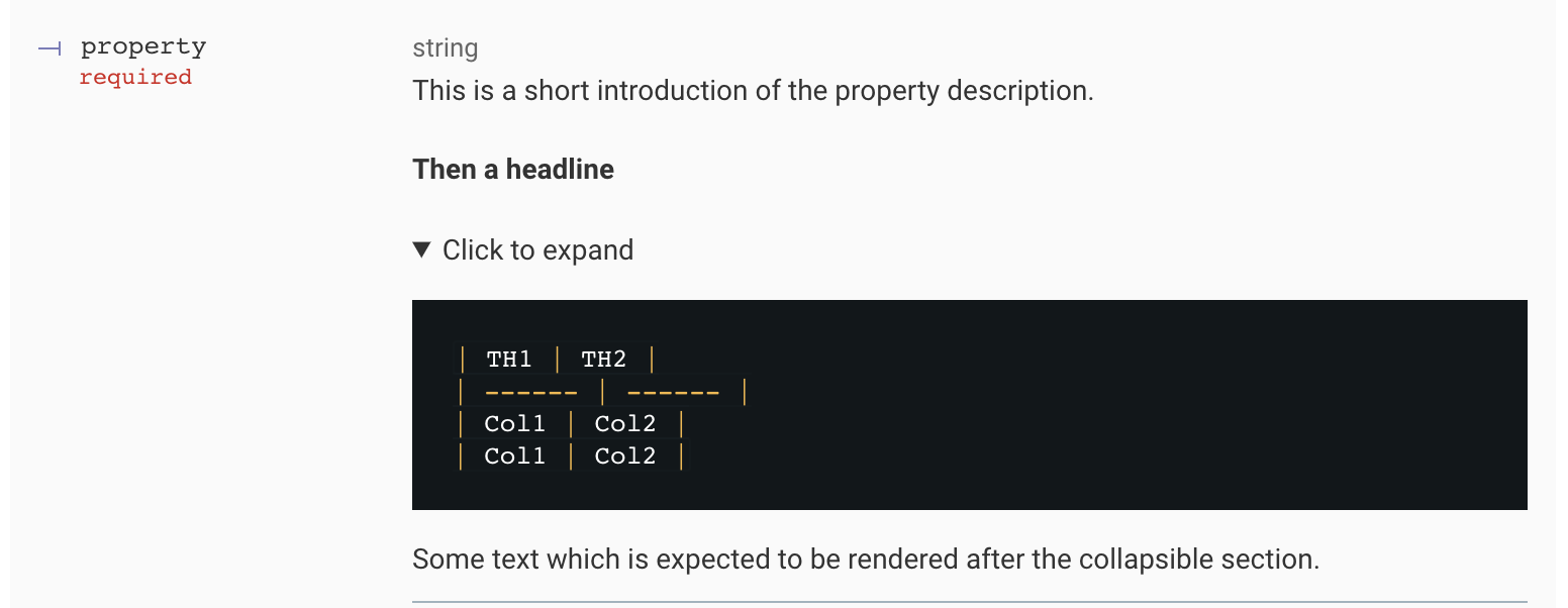 Everything that follows a collapsible area becomes part of it · Issue ...