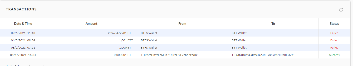 Transfer wallet transaction failed and missing amount · Issue #1120 · TRON-US/go-btfs · GitHub