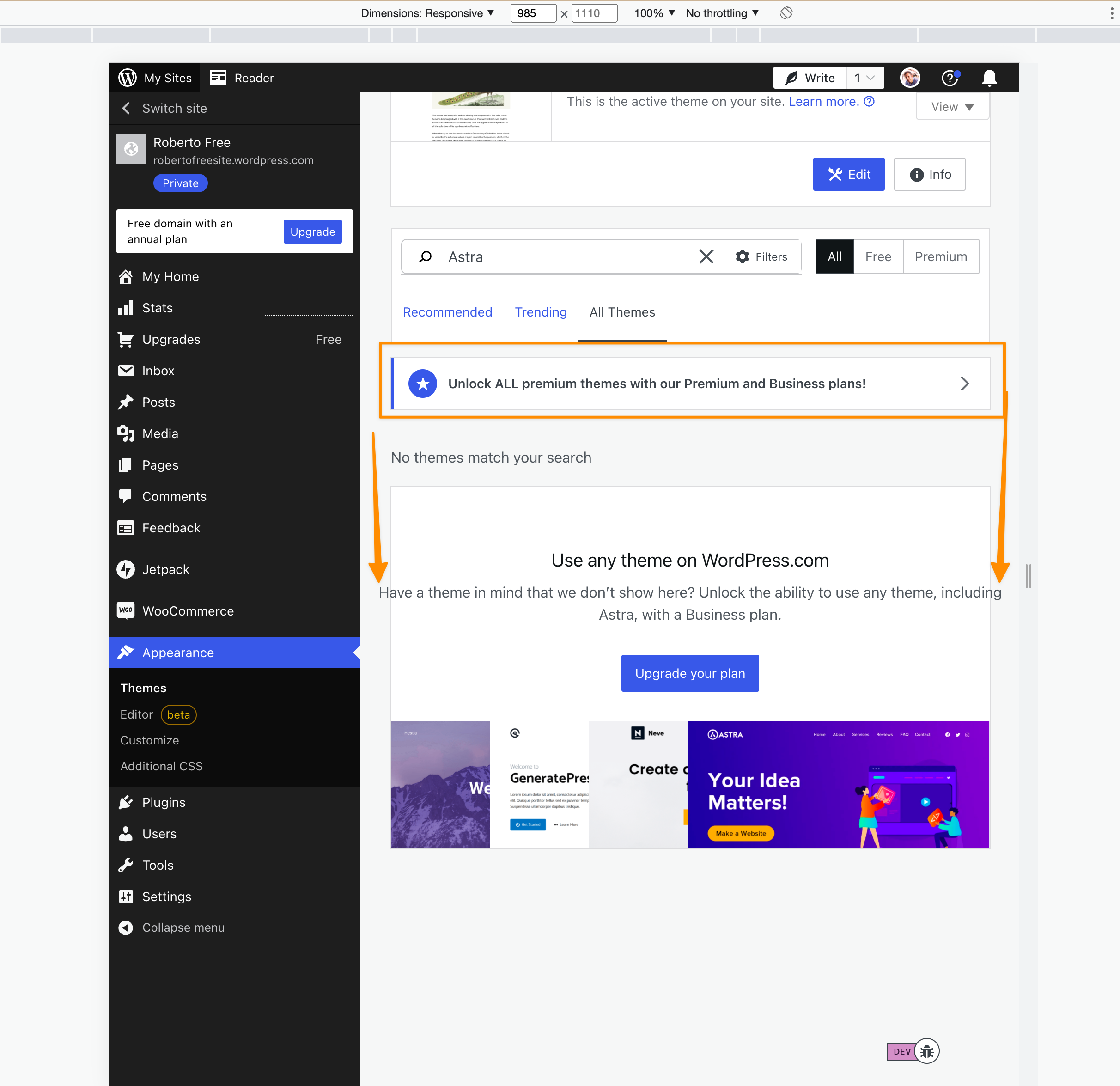 Add a new section on themes empty results to upgrade the plan by WBerredo · Pull Request #68542 ...
