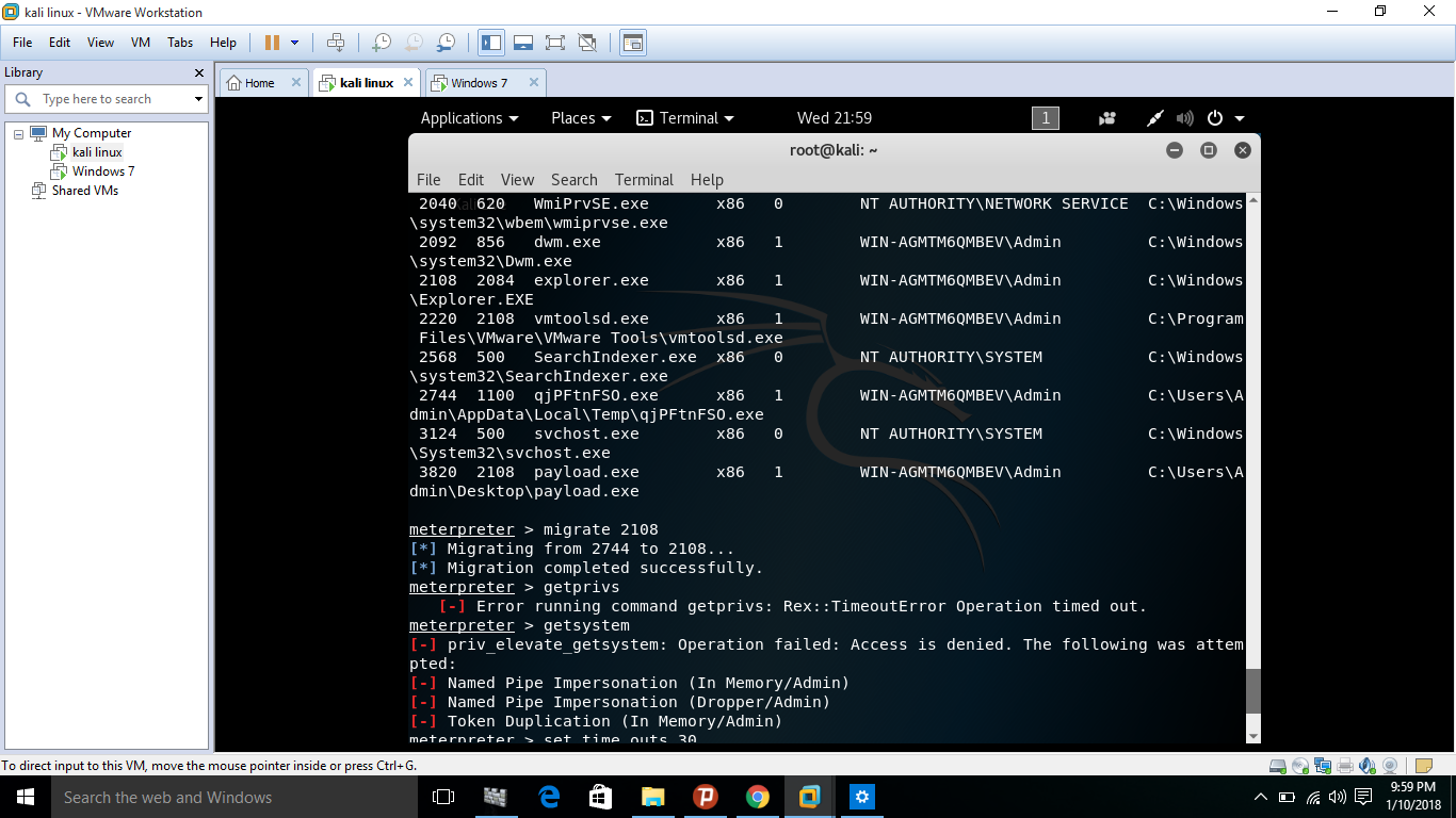 Getsystem is not working in the new update · Issue #9530 · rapid7/metasploit-framework · GitHub