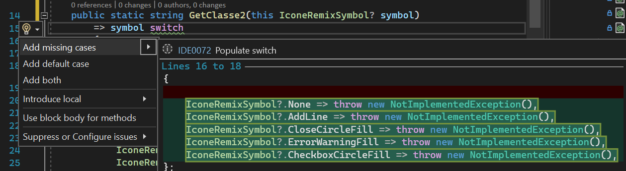 Ide0072 Add Missing Cases Not Well Implemented When Nullable · Issue 61594 · Dotnetroslyn · Github