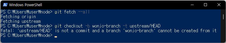 upstream/HEAD is not a commit · Issue #45385 · nodejs/node · GitHub