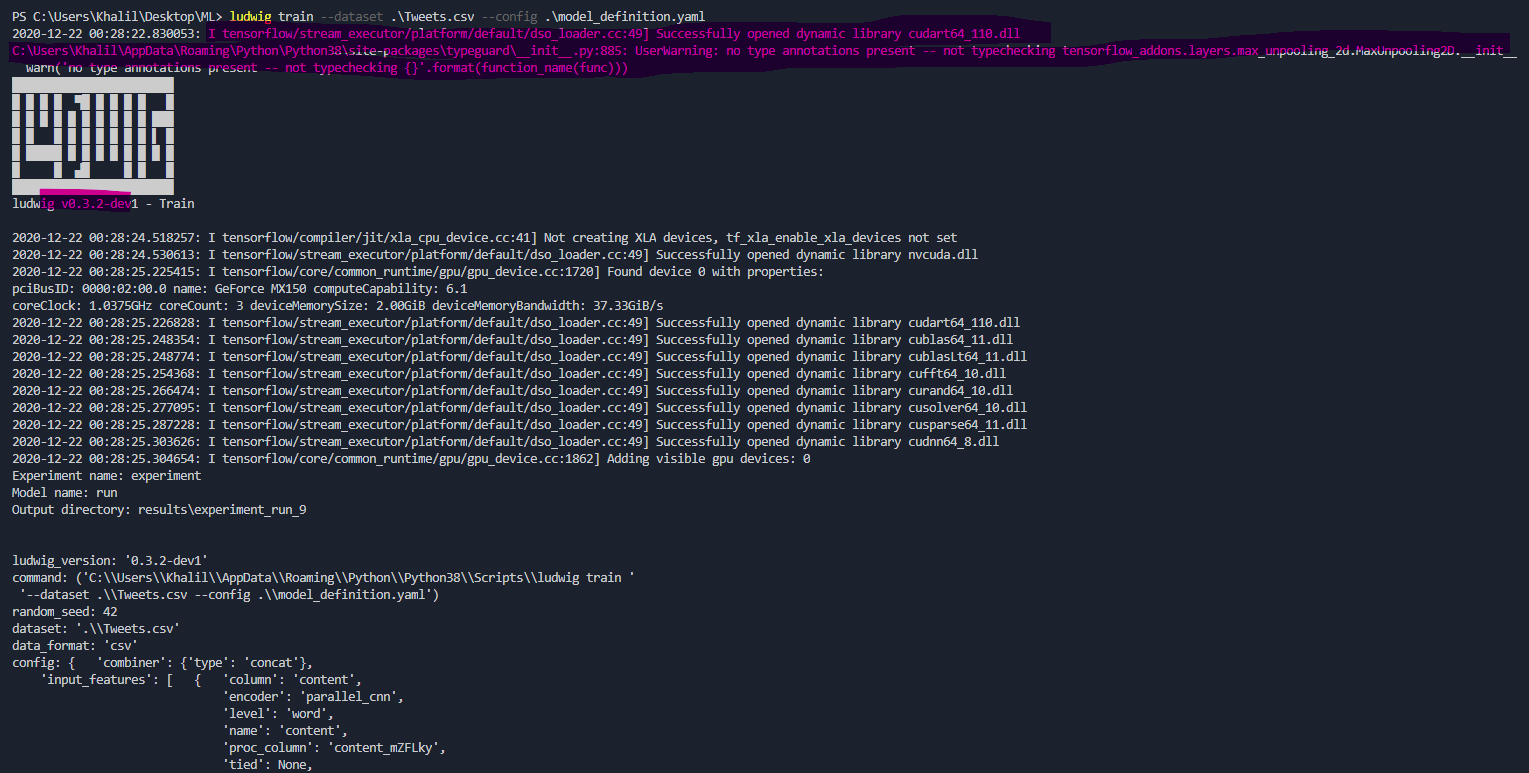 Ludwig train NOT executing. Ludwig0.3.2-dev1 KeyError: 'content' · Issue #1065 · ludwig-ai ...