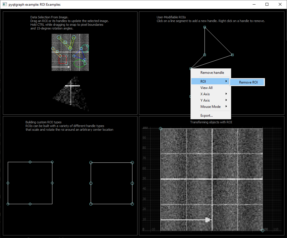 PolyLineROI context menu displays "Remove ROI" even when ROI is not removable · Issue #1186 ...