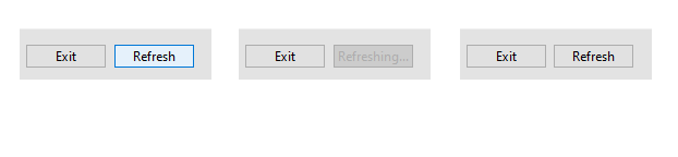 /UI design/ Grey out "Refresh" and "Close" buttons after being clicked ...