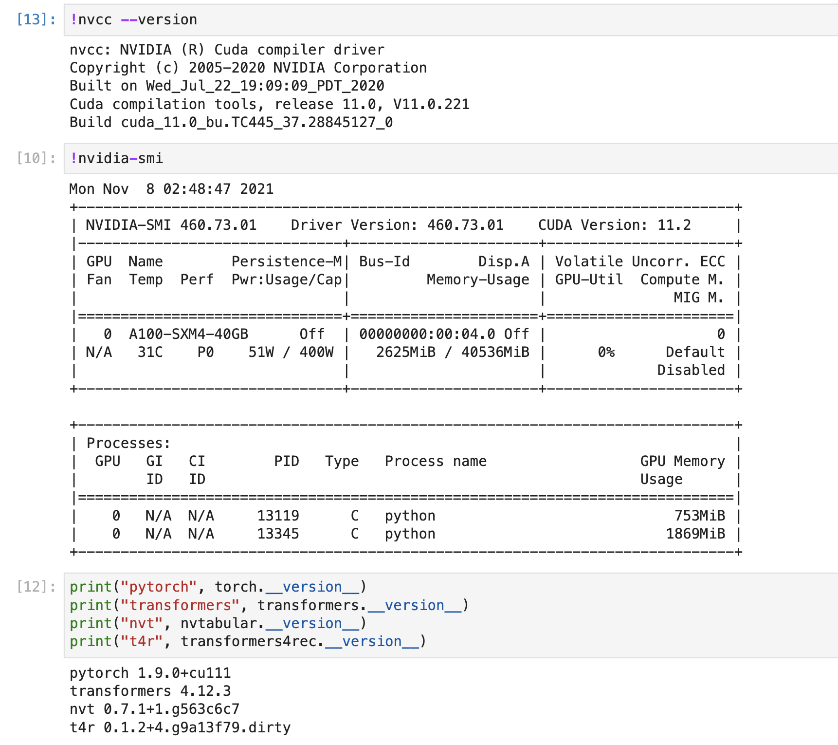 [QST] How to run a getting started notebooks on GPU using conda environment? · Issue #314 ...