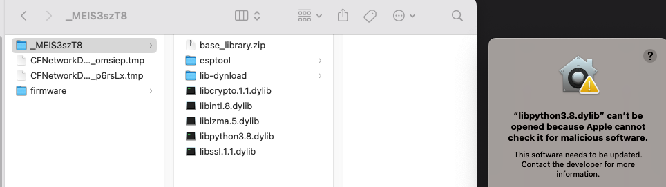Executing Esptool Binary File In Macos Xcode App Esptool 708 · Issue 894 · Espressifesptool 
