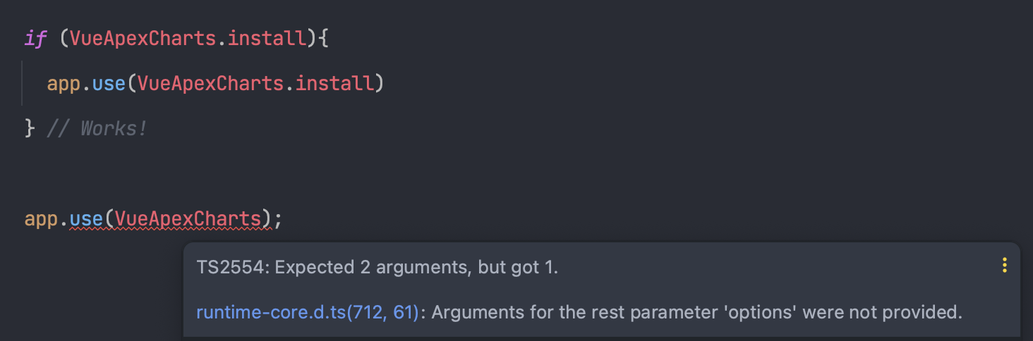 Typescript Error On Plugin Install · Issue 76 · Apexchartsvue3