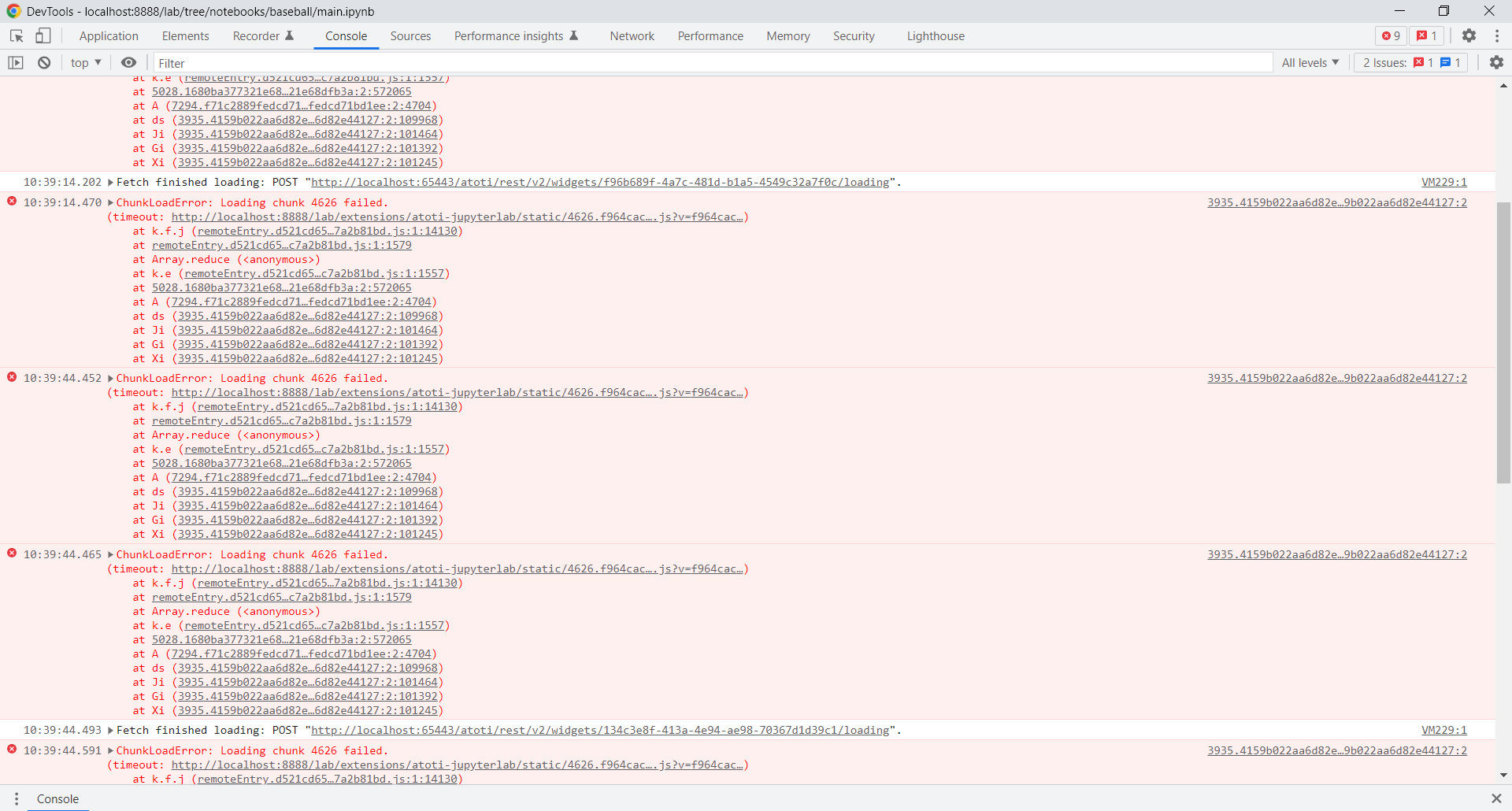 Visualization Loading Failed Loading Chunk 4626 Failed · Issue 668 · Atotiatoti · Github 1794
