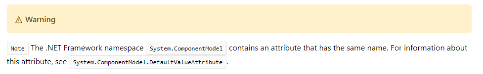 Formatting of Warning · Issue #11538 · dotnet/docs · GitHub
