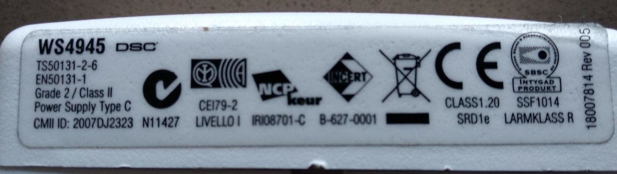 WS4945 showing "DSC row 0 invalid bit count 11" · Issue #1114 ...