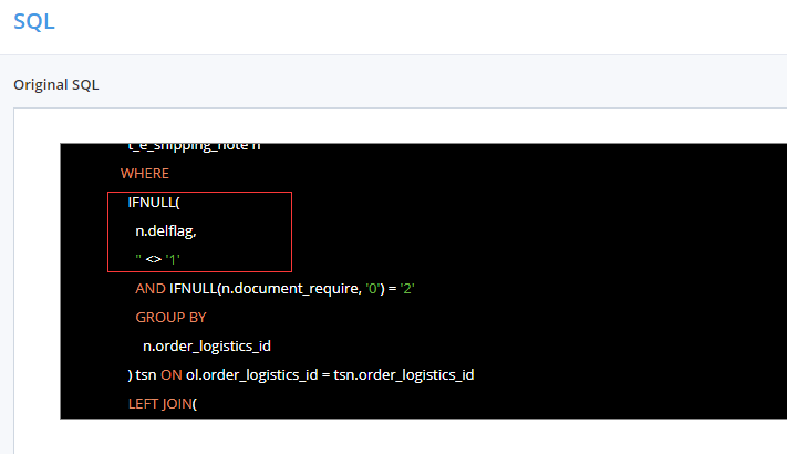 The sql statement in pinpoint is not the same as the actual sql statement, and the parentheses ...