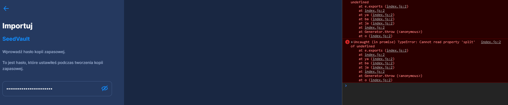 We can import blank SeedVault file with no response of the wallet · Issue #967 · iotaledger ...