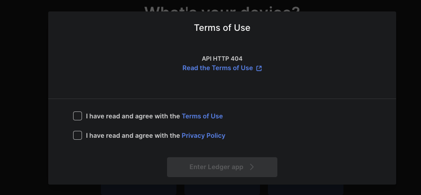Terms of Use link is broken · Issue #4208 · LedgerHQ/ledger-live-desktop · GitHub