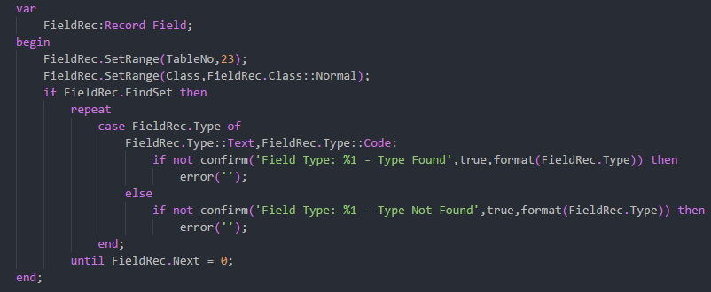 CASE statement around Field Type · Issue #1365 · microsoft/AL · GitHub