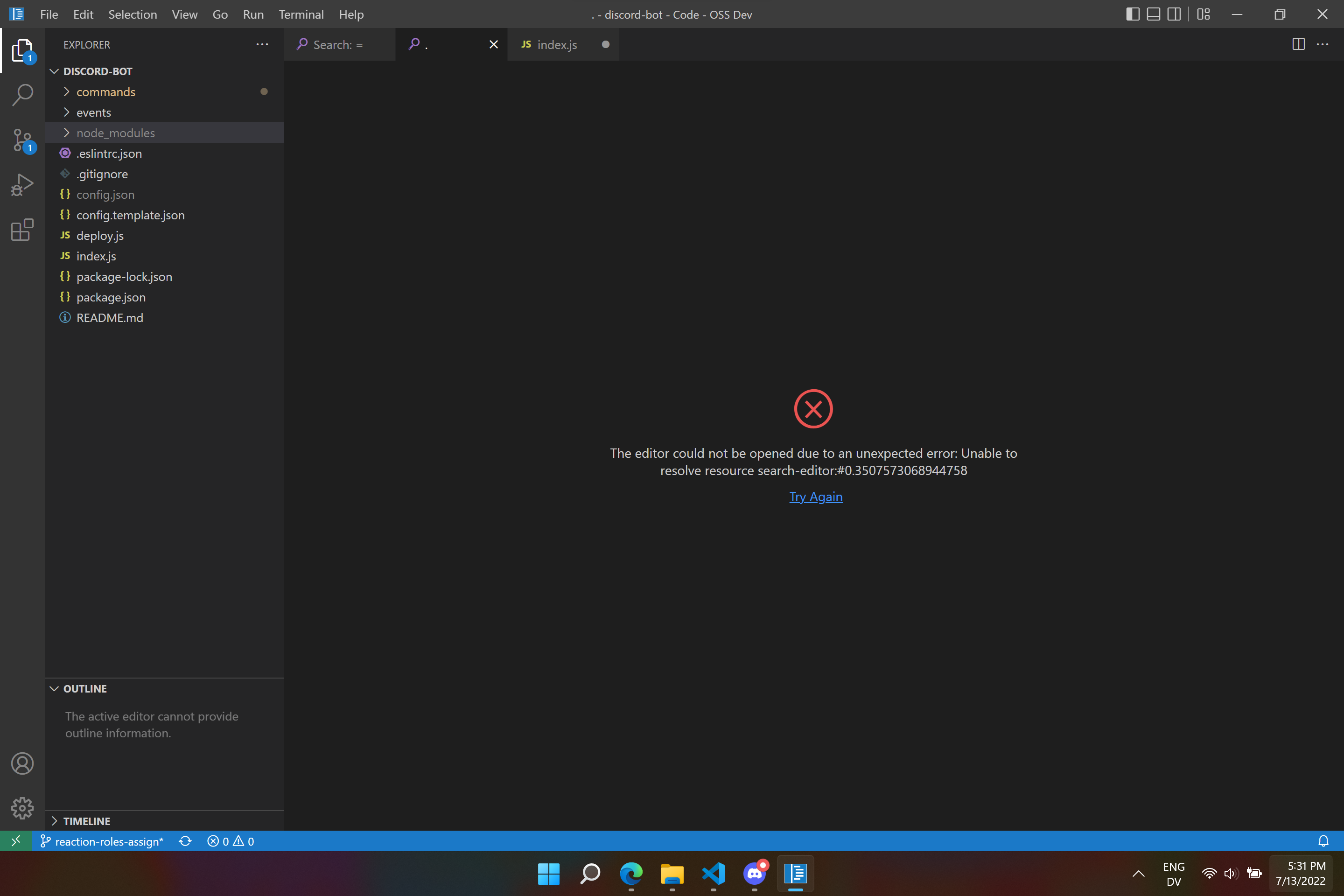 Unable to use outline with search editor · Issue #154348 · microsoft ...