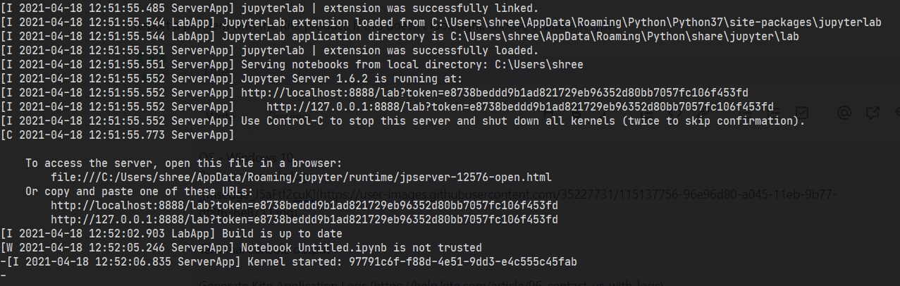 Kite not working/showing up in jupyterlab v3.0.14 · Issue #730 · kiteco ...