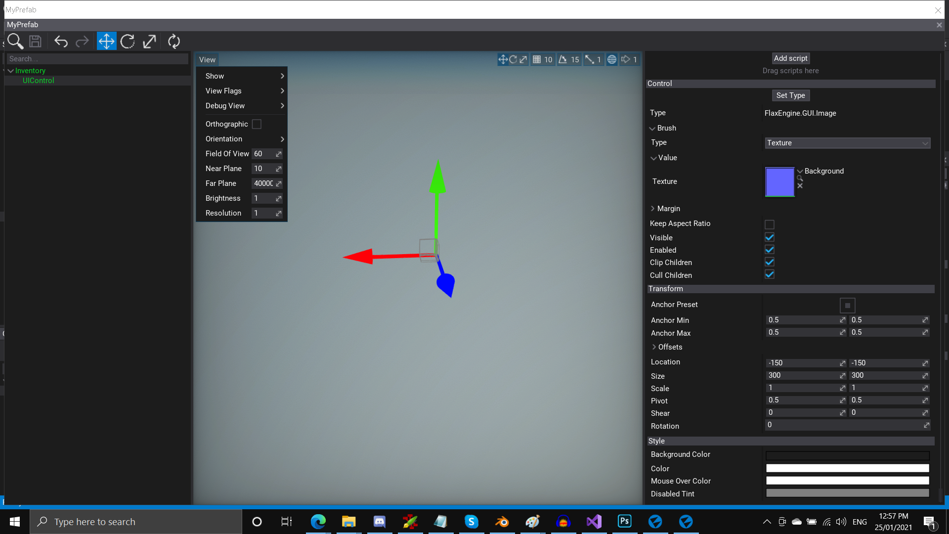 Can't view UI in Prefab or Editor when in Screen Space · Issue #157 · FlaxEngine/FlaxEngine · GitHub