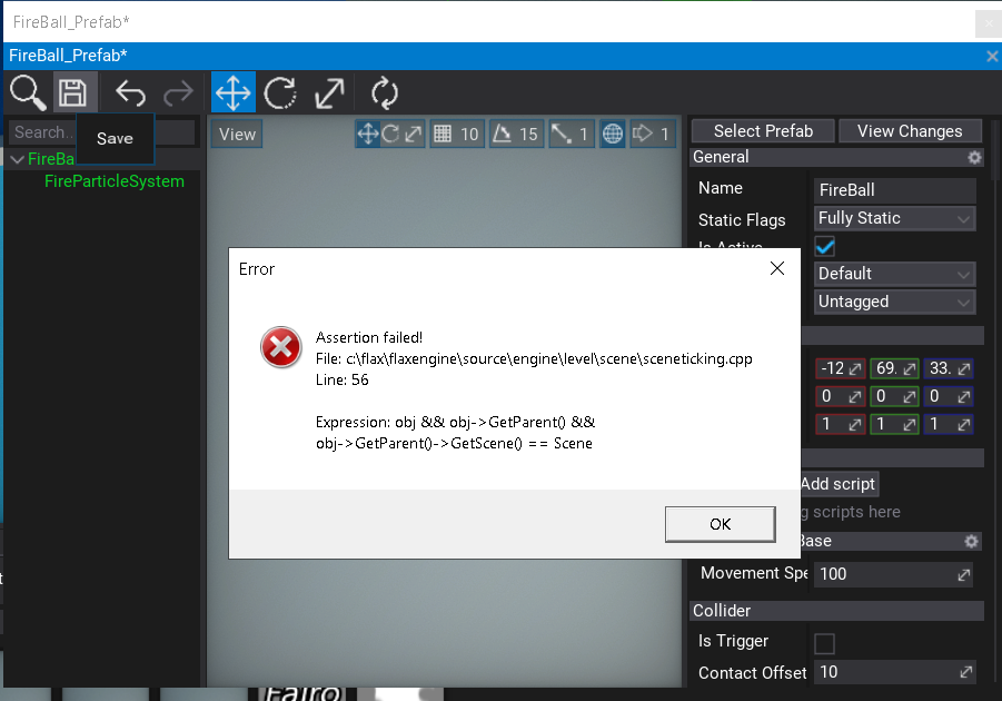 Random Assertion on adding Script to a Particle Prefab · Issue #222 · FlaxEngine/FlaxEngine · GitHub