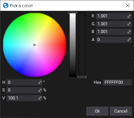 Color Picker gives values higher than 1.0 · Issue #437 · FlaxEngine/FlaxEngine · GitHub