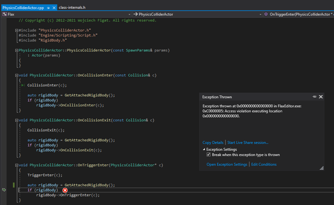 Crashes on loading scenes · Issue #545 · FlaxEngine/FlaxEngine · GitHub