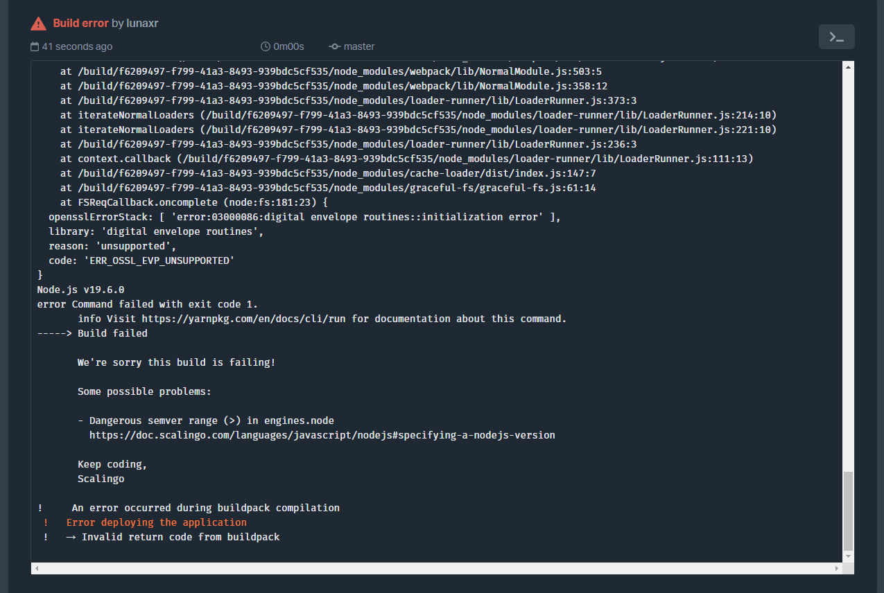 [1 click install faills] error deploying to 1 click platforms · Issue #1098 · Lissy93/dashy · GitHub