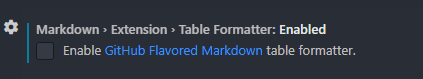 tableFormatter.enabled to false disables global formatting · Issue #1143 · yzhang-gh/vscode ...