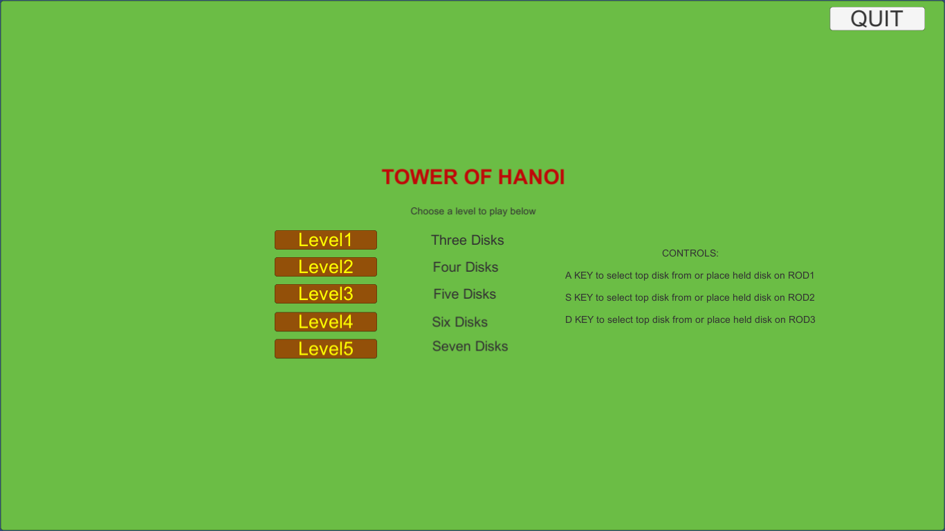 GitHub - KSVSrikar/TowerOfHanoi: Play the classic puzzle game of Tower of Hanoi