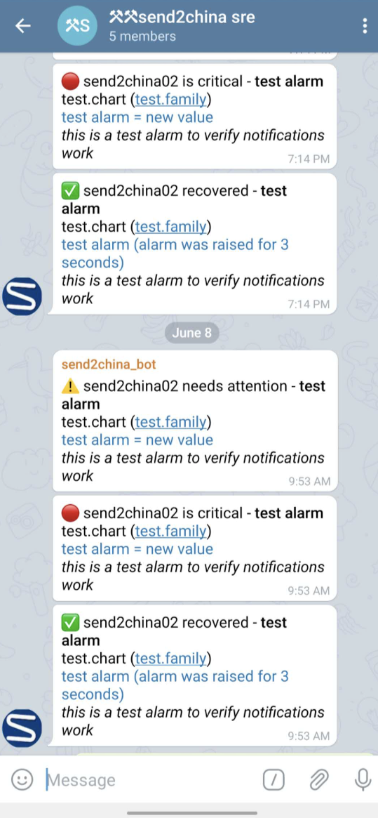 Not send telegram notifications when a critical alarm? · Issue #9275 · netdata/netdata · GitHub