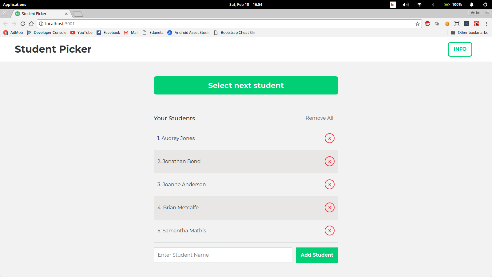 GitHub - dario-radecic/react-student-picker-app