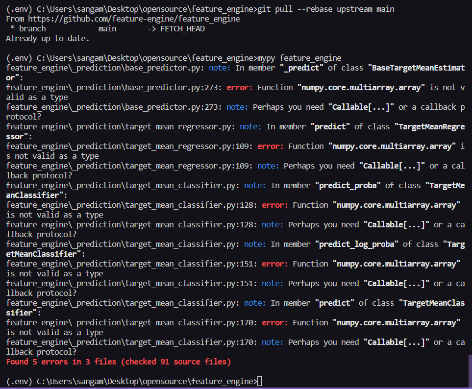 Mypy Throws Error On Latest Main · Issue 473 · Feature Enginefeature 