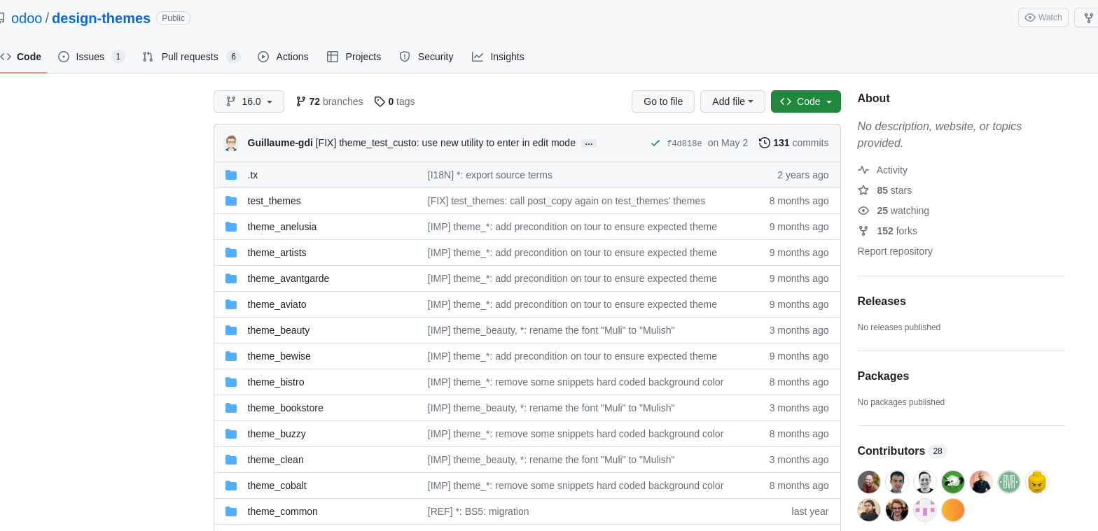 [16] Theme prefix · Issue #4767 · odoo/documentation · GitHub