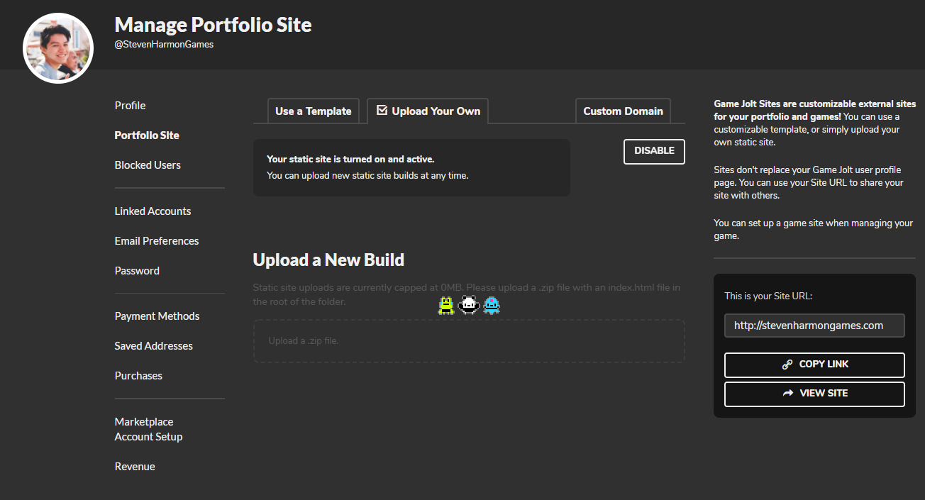 Gamejolt Portfolio site isn't availiable · Issue #1412 · gamejolt/issue-tracker · GitHub
