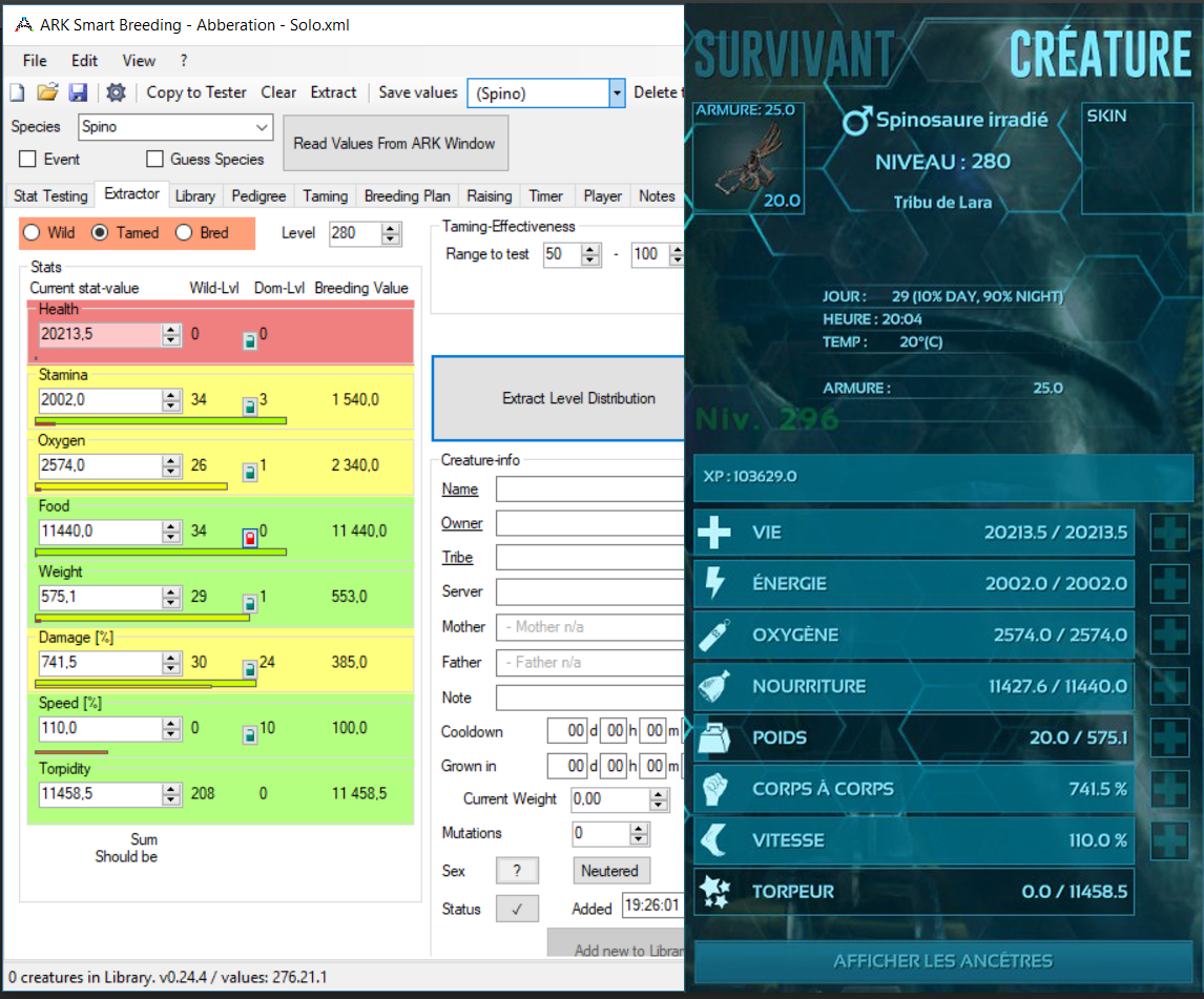 Stat Issues - Solo Server on Aberration · Issue #579 · cadon/ARKStatsExtractor · GitHub