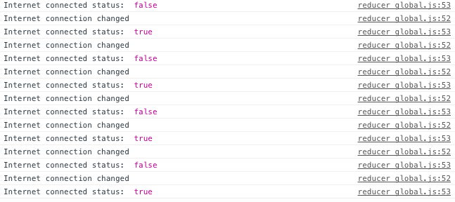 CONNECTION_CHANGE event constantly firing · Issue #168 · rgommezz/react-native-offline · GitHub