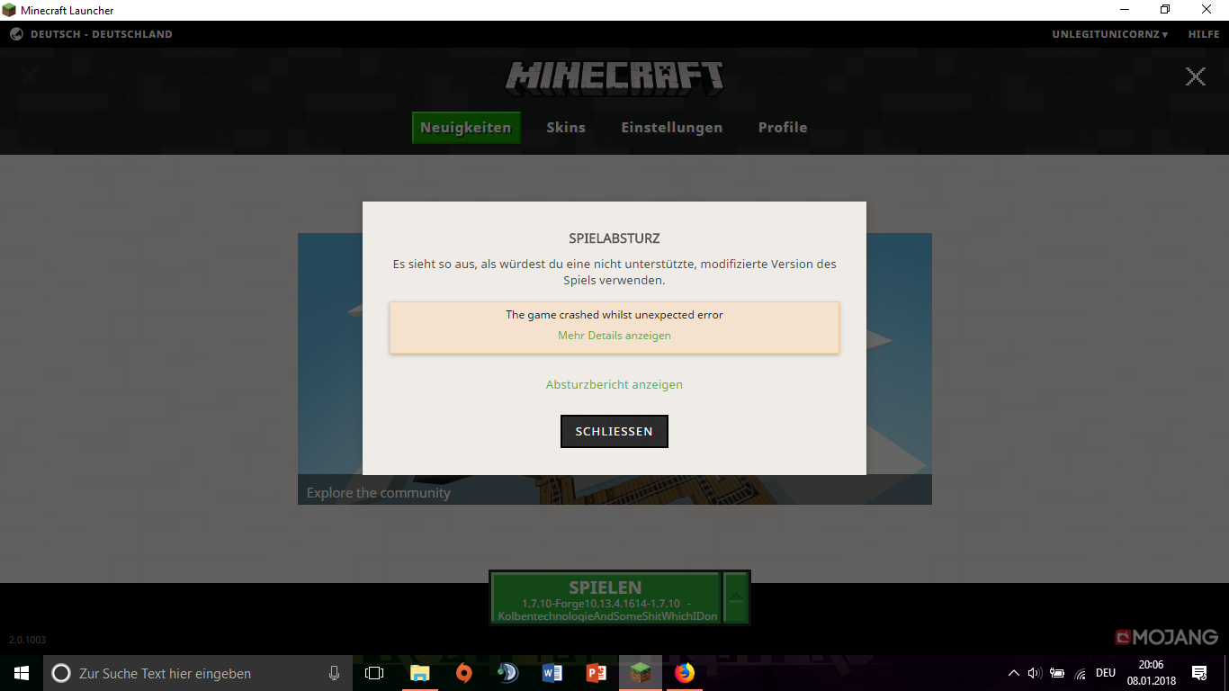 Not supported,modified Version of Forge... · Issue #4668 · MinecraftForge/MinecraftForge · GitHub