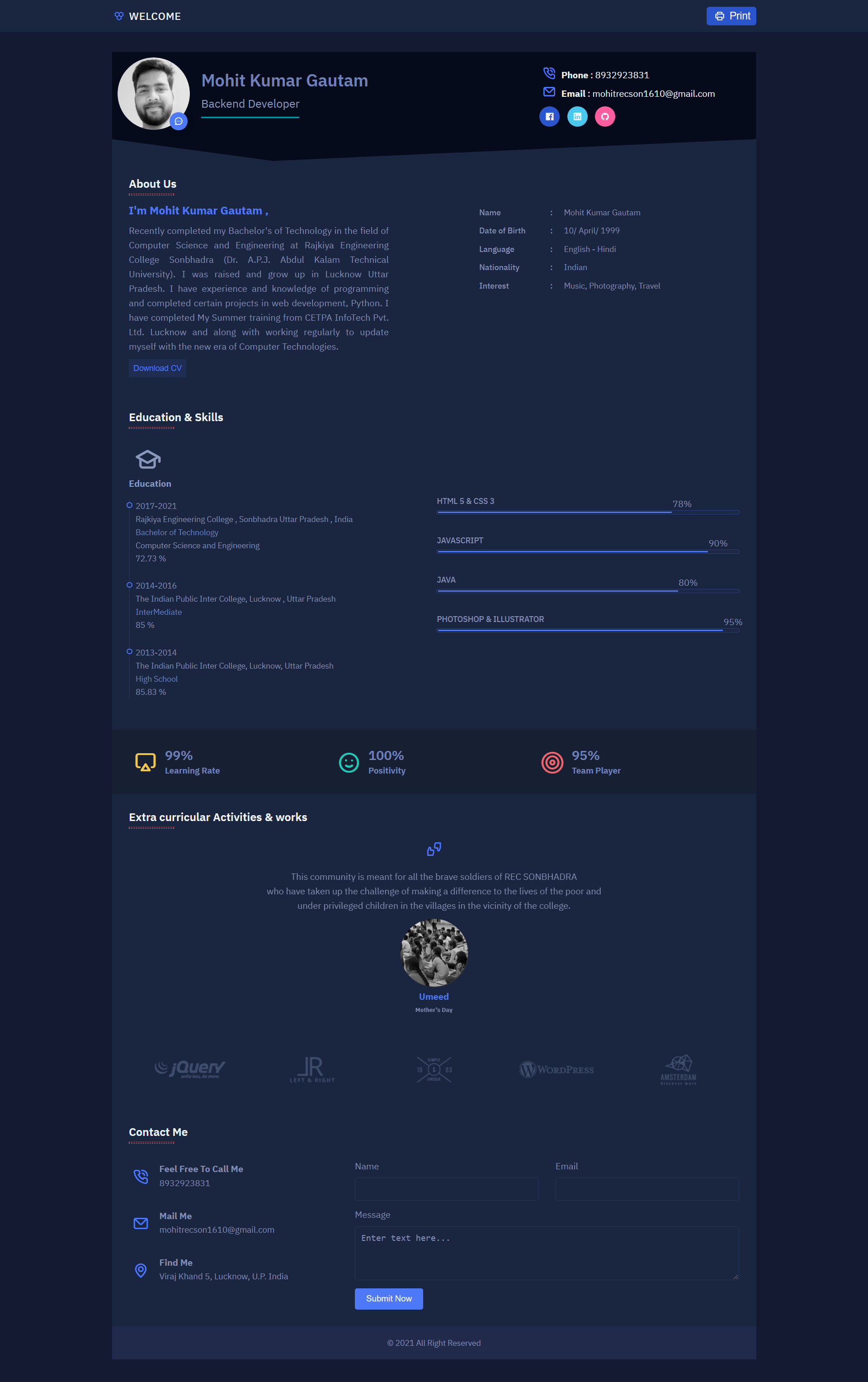 GitHub - gautam2021/ResponsiveResume