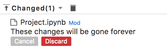 Deleting changes should have more friction · Issue #226 · jupyterlab/jupyterlab-git · GitHub