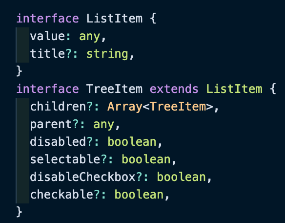 There is no 'path' property at index.d.ts & TreeItem Type is different ...