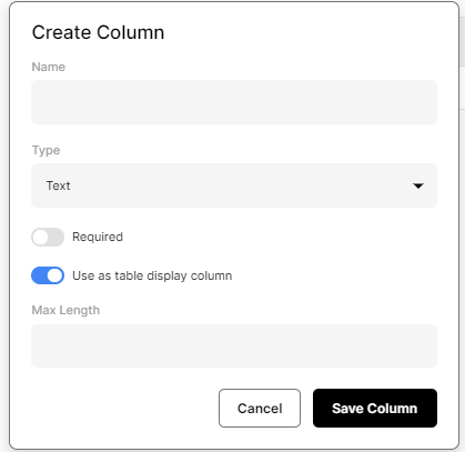When creating first column on table, it should be required by default ...