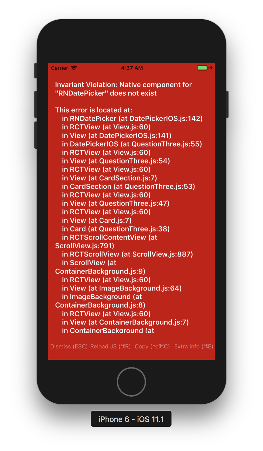 Native component for RNDatePicker does not exist. · Issue #11 · henninghall/react-native-date ...