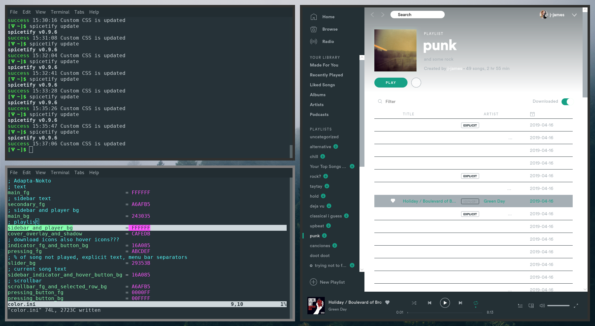 sidebar_and_player_bg and main_bg color variables are flipped · Issue ...